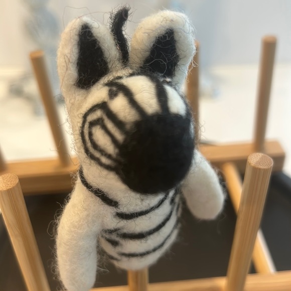 Source Unknown | Toys | Felted Wool Zebra Finger Puppet | Poshmark